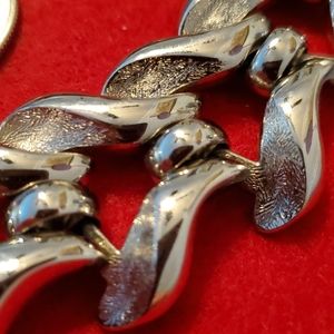 Monet | Jewelry | Heavy Vintage Monet Link Bracelet W Safety Chain ...